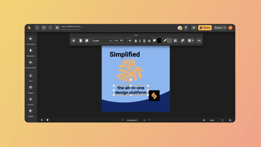 How to create your first graphic design - Simplified Academy